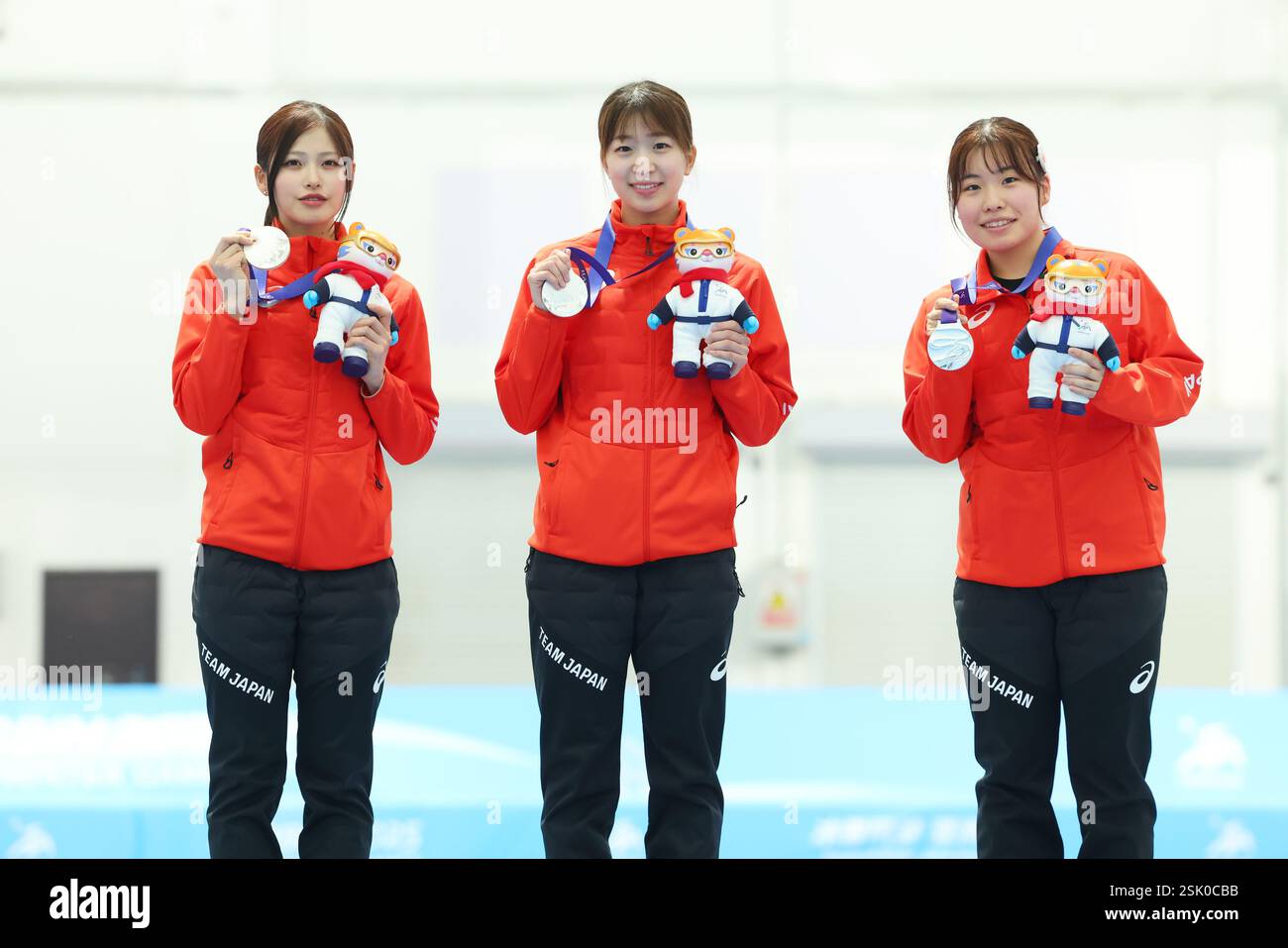 Harbin, China. 11th Feb, 2025. (L to R) Yuka Takahashi, Yuna Onodera ...