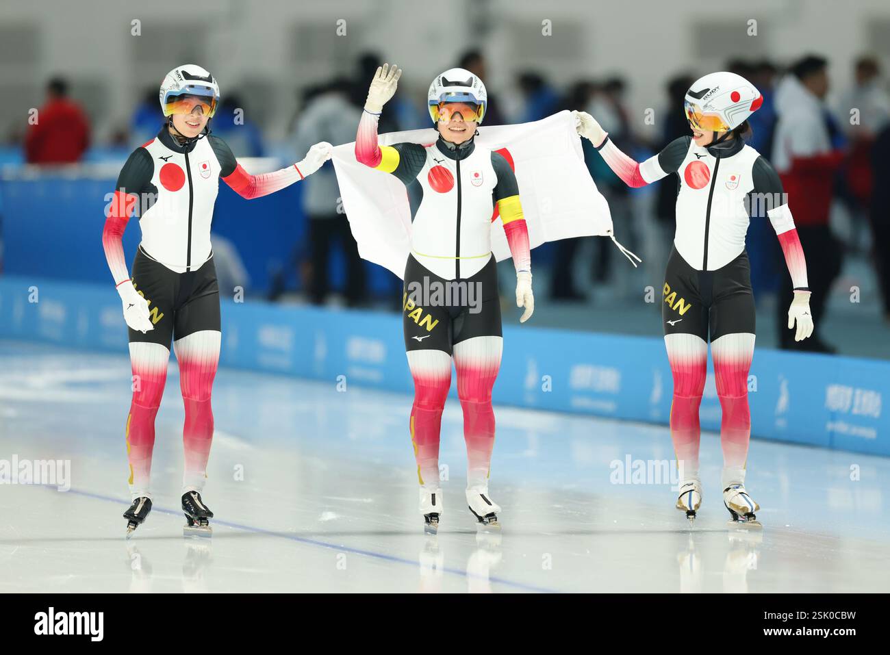 Harbin, China. 11th Feb, 2025. Japan team group (JPN), (L to R) Yuna ...