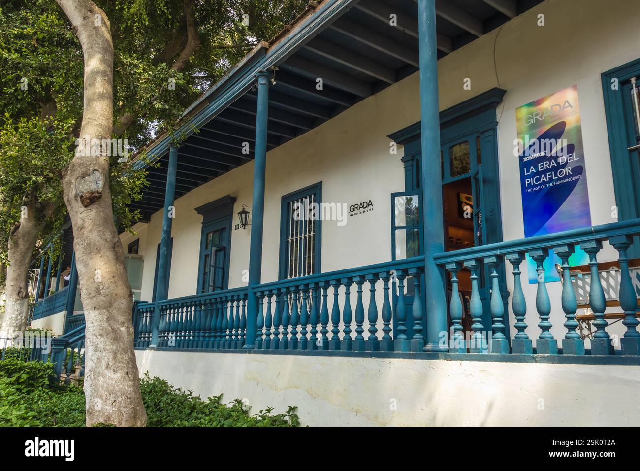 Colonial building at "Bajada de los Baños", Barranco District - Lima ...