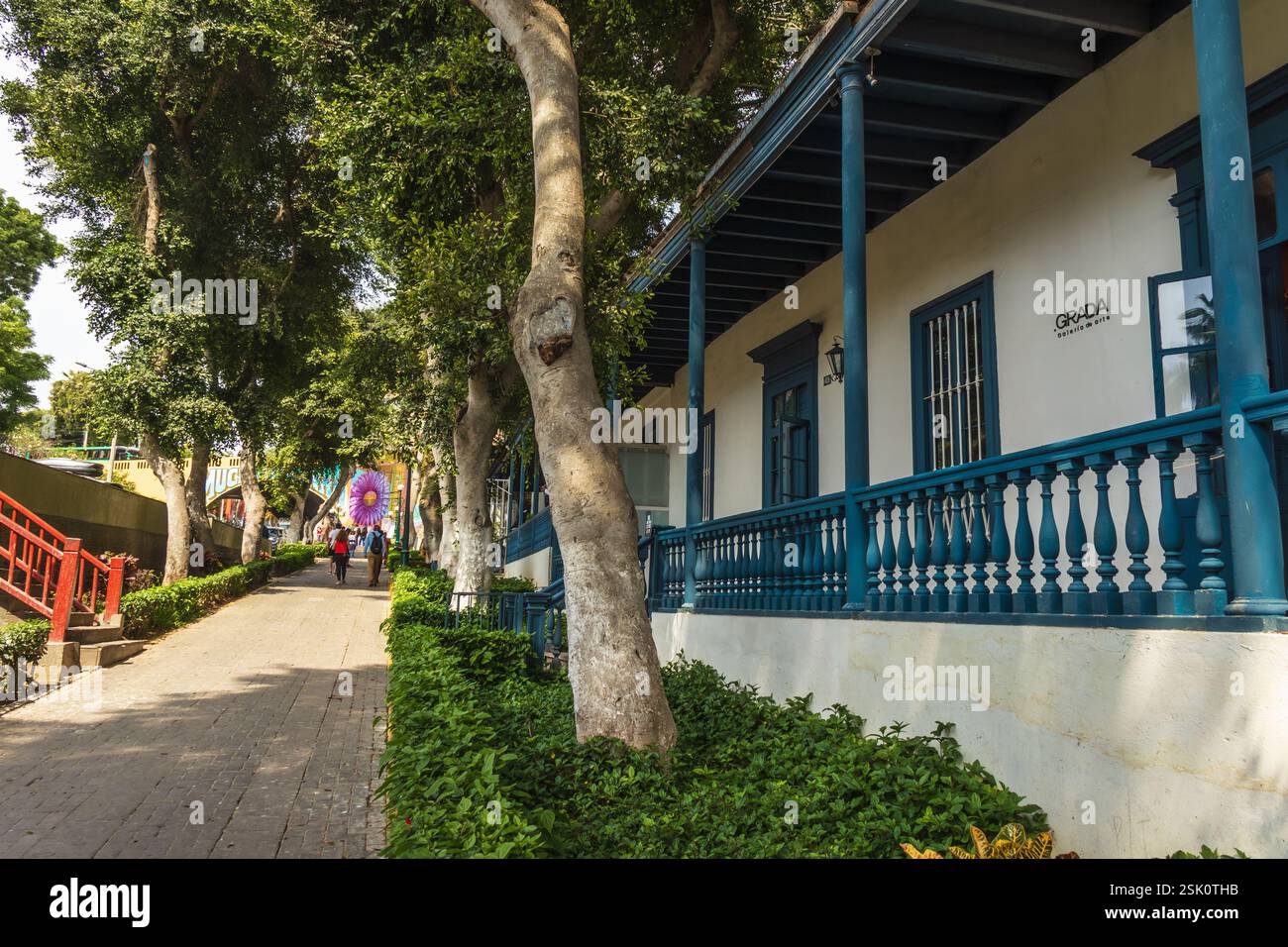 Colonial building at "Bajada de los Baños", Barranco District - Lima ...