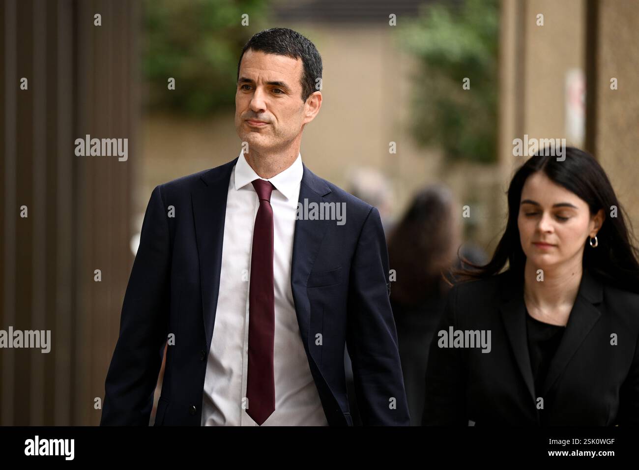 Sydney, Australia. 12th Feb, 2025. Ben Latimer arrives at the Federal Court of Australia in ...