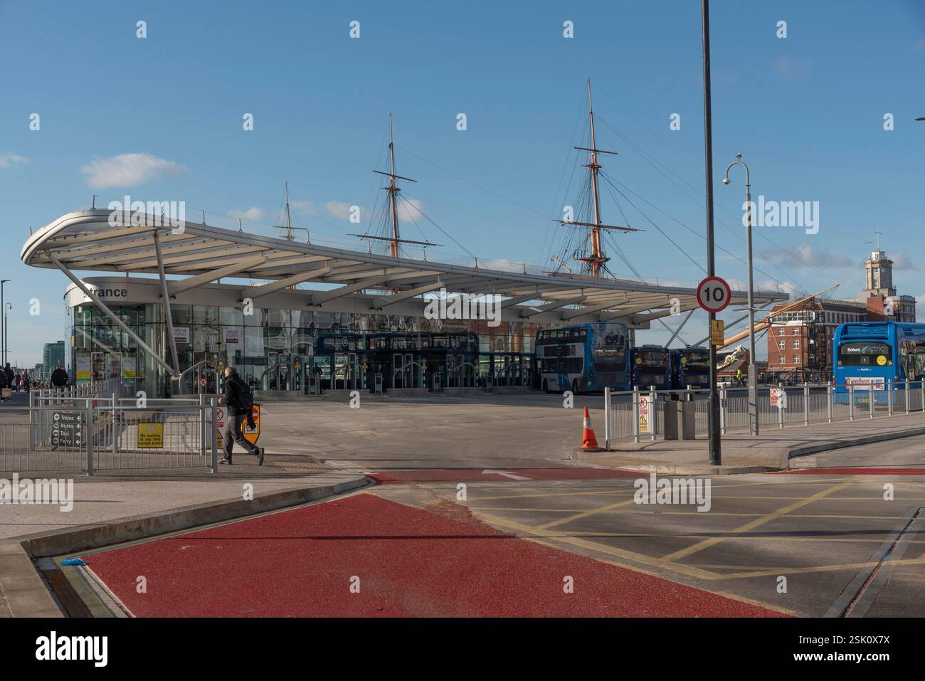 Portsmouth England UK. 30.01. 2025. The Hard Interchange terminal for ...