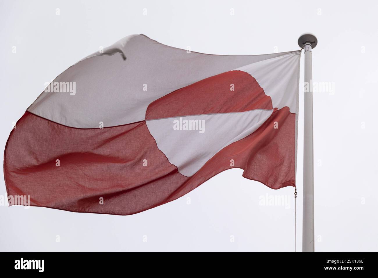 A Greenlandic flag flies in front of the Greenland Representation in ...