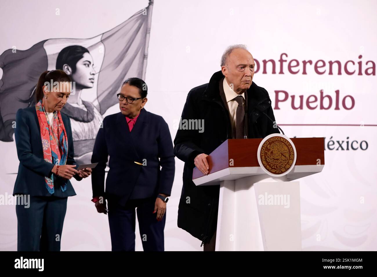 Attorney General of Mexico, Alejandro Gertz Manero speaks during a ...