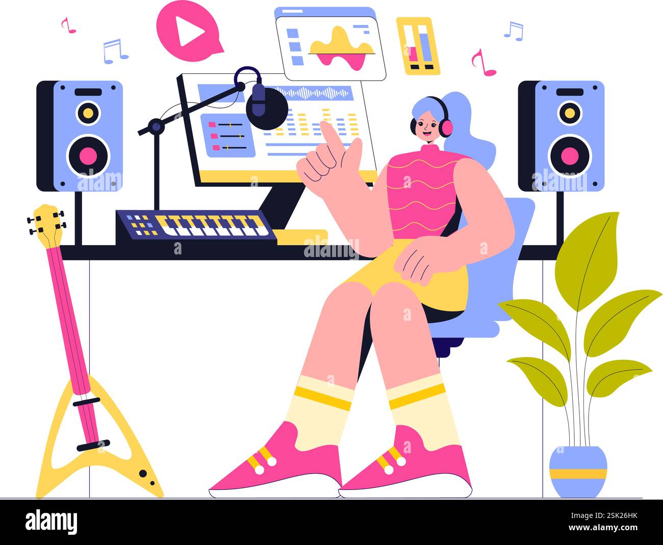 Electronic music show Stock Vector Images - Alamy