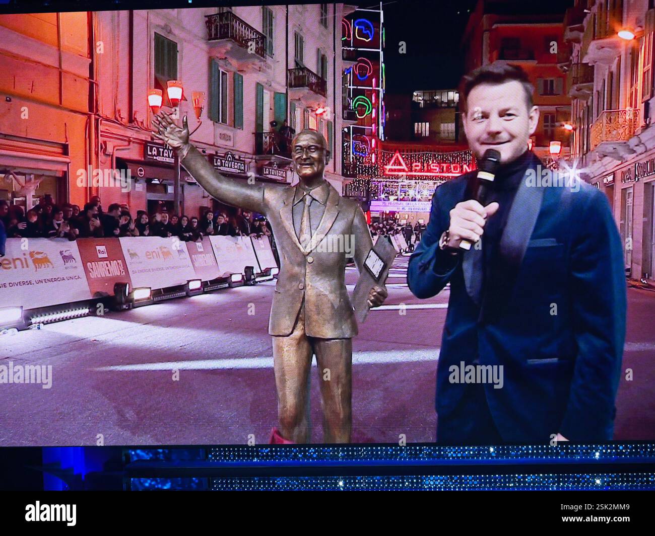 Sanremo, 75th Italian Song Festival 2025 - First Evening. In the Photo ...
