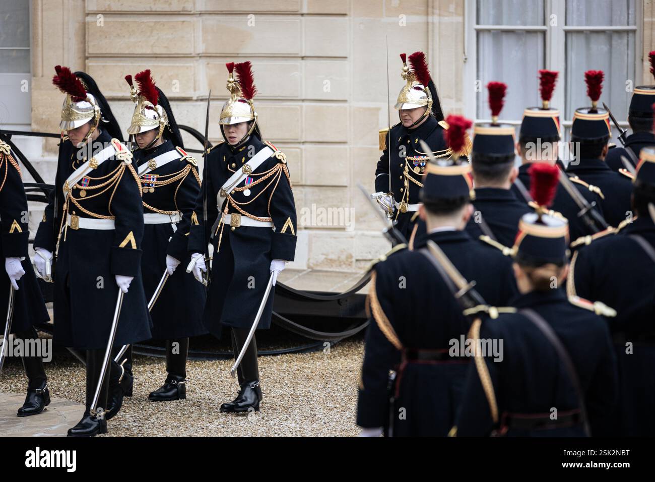 Paris, France. 11th Feb, 2025. Guards of the French Republican Guard ...