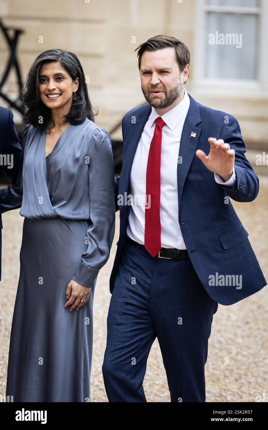 Paris, France. 11th Feb, 2025. Vice-President of the United States of ...