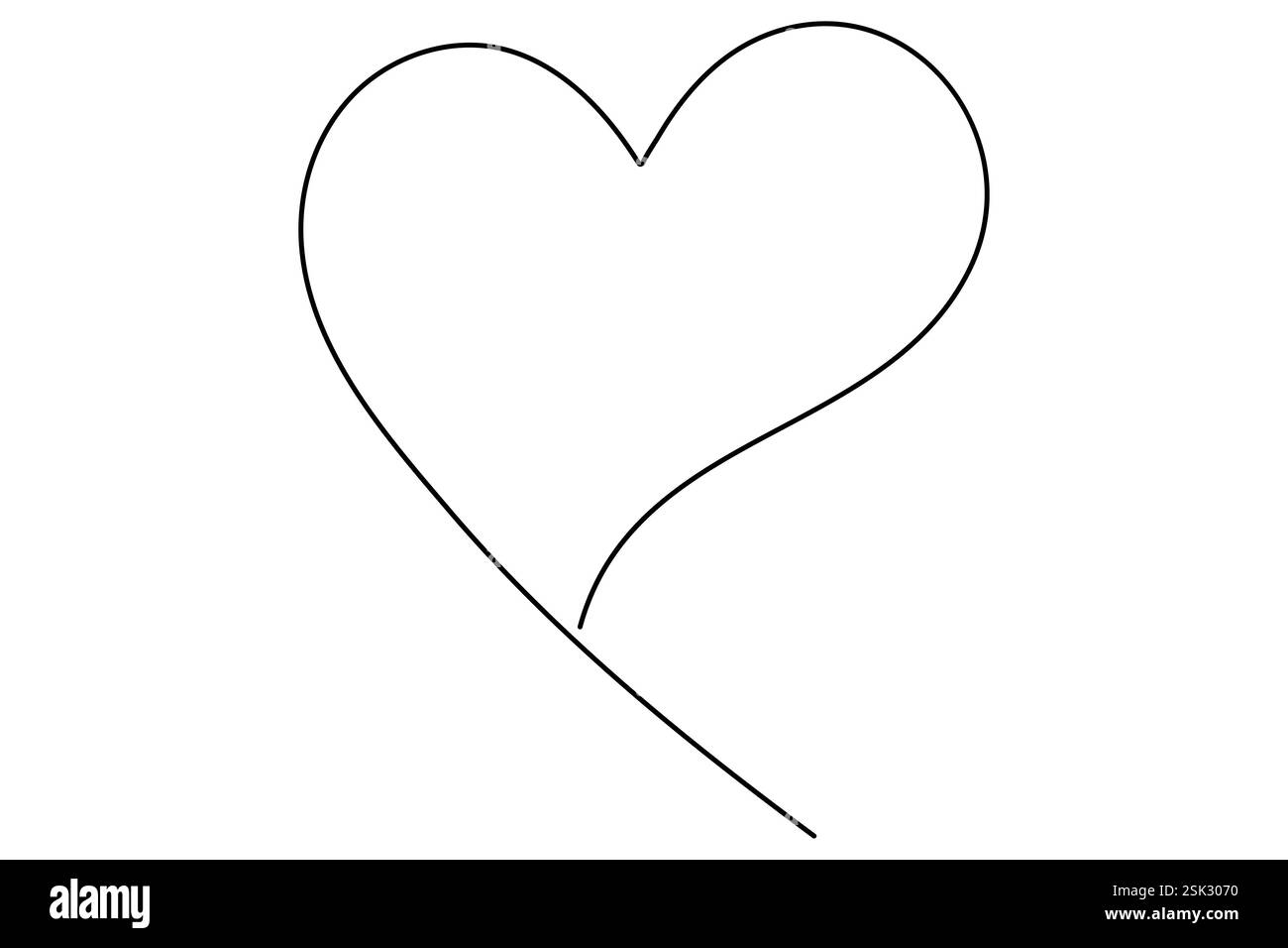 Heart shape line art hi-res stock photography and images - Alamy