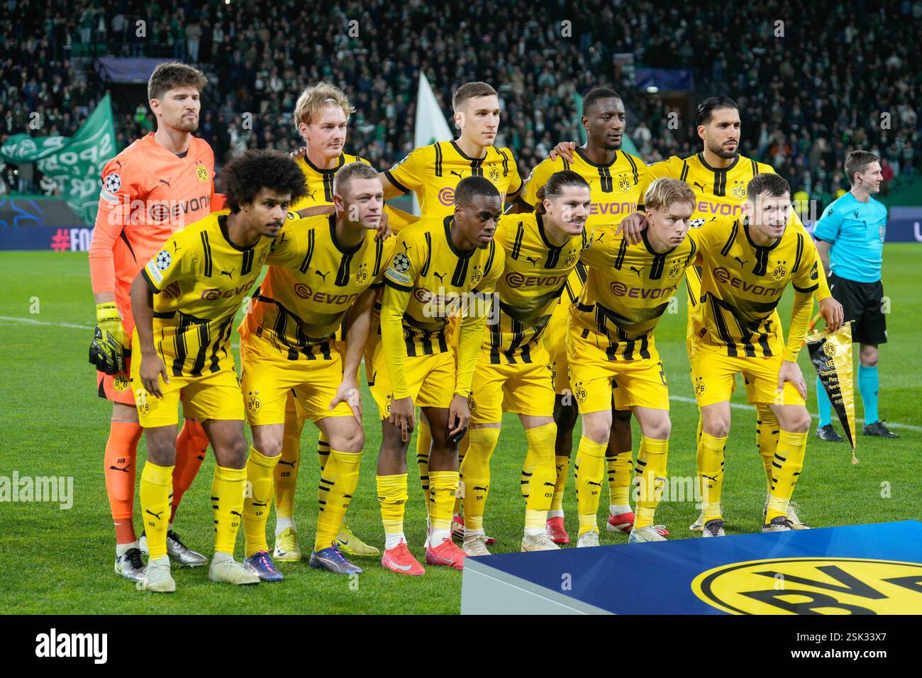 Lisbon, Portugal. 11th Feb, 2025. Borussia Dortmund team in action ...