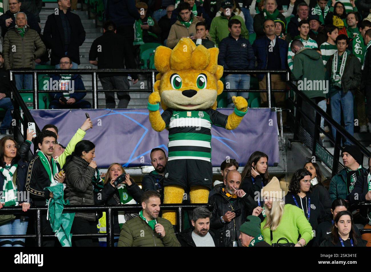 Lisbon, Portugal. 11th Feb, 2025. Sporting CP fans in action during ...