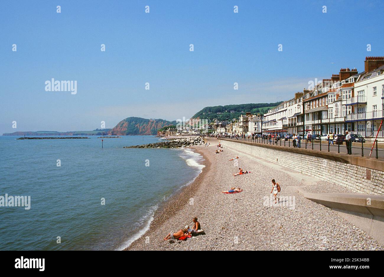 Sidmouth seafront, East Devon, UK, in summertime Stock Photo - Alamy