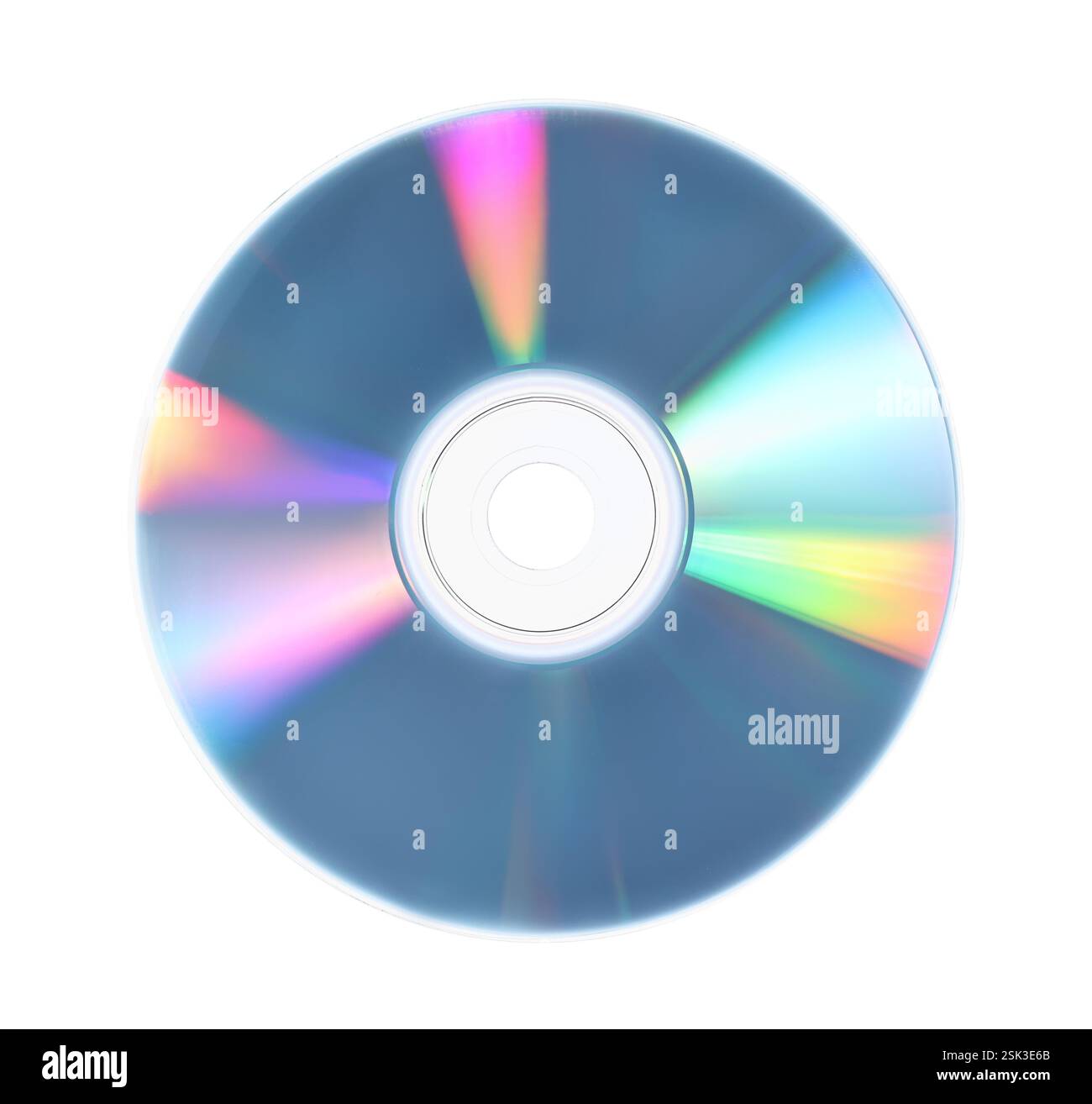 One shiny compact disc isolated on white Stock Photo - Alamy