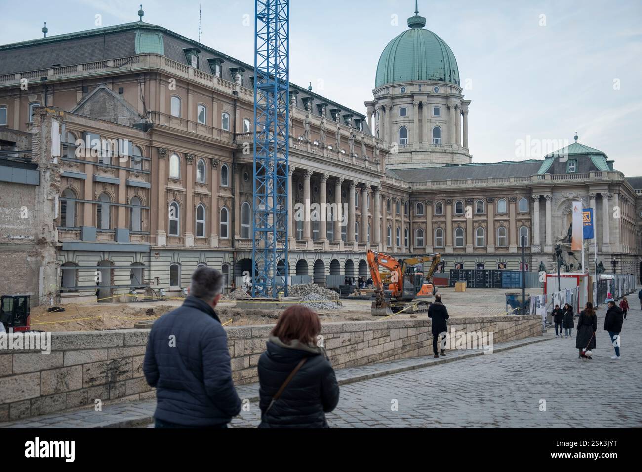 Budapest, Hungary. 09th Feb, 2025. Badly damaged in WW2, Buda Castle is ...