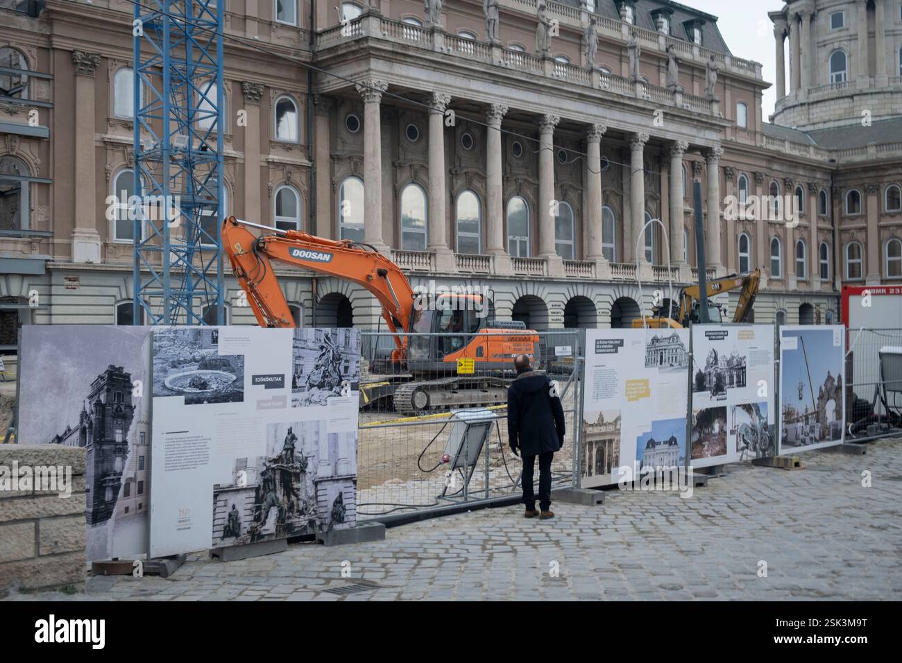 Budapest, Hungary. 09th Feb, 2025. Badly damaged in WW2, Buda Castle is ...