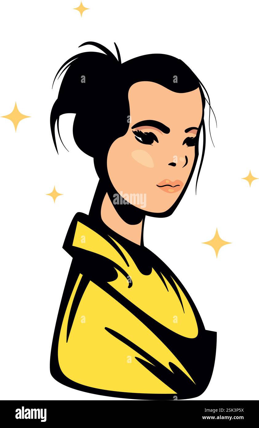 Classic Asian Woman Portrait Icon Stock Vector Image & Art - Alamy