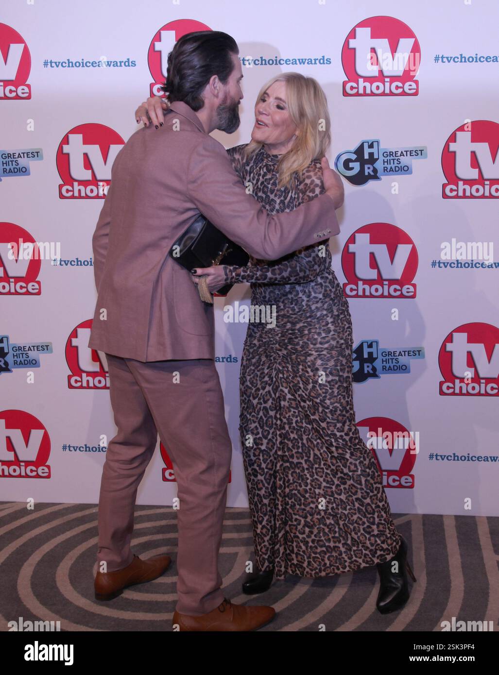 London, UK. Emmett J. Scanlan and Michelle Collins at the TV Choice ...