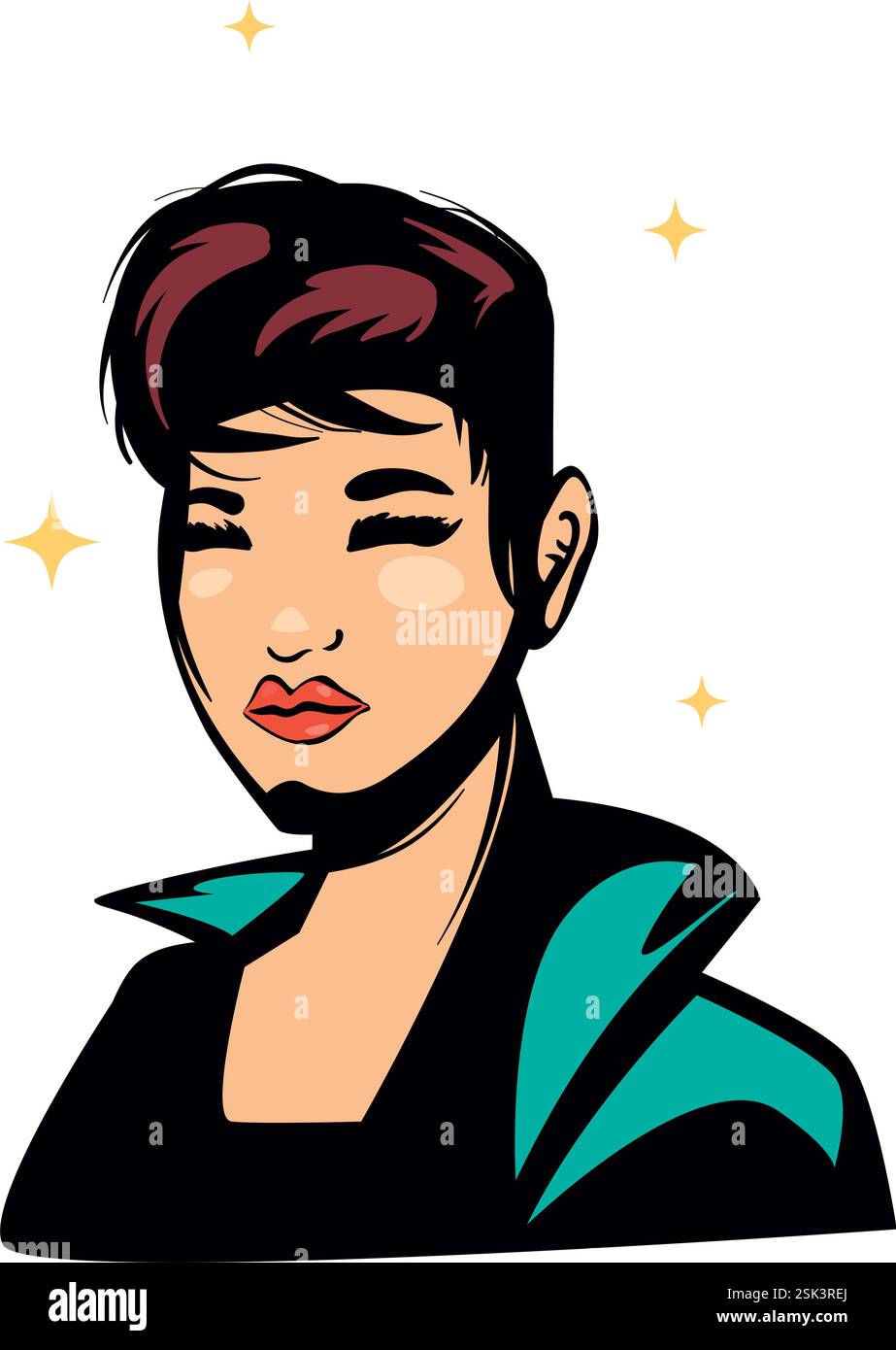 Modern Female Portrait Icon Stock Vector Image & Art - Alamy