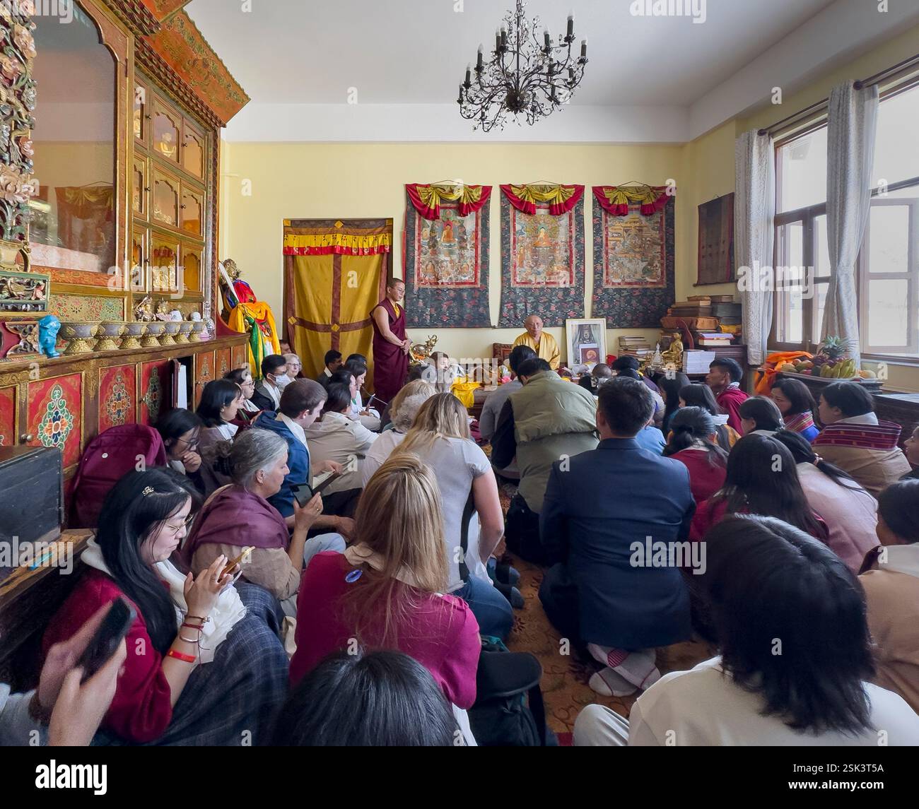 Chökyi Nyima Rinpoche gives teaching as the is the abbot of Ka-Nying ...