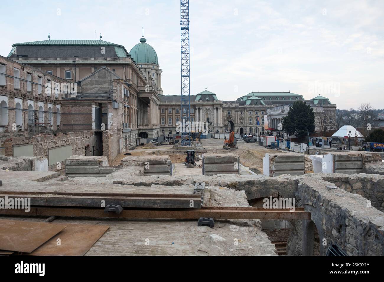 Budapest, Hungary. 09th Feb, 2025. Badly damaged in WW2, Buda Castle is ...
