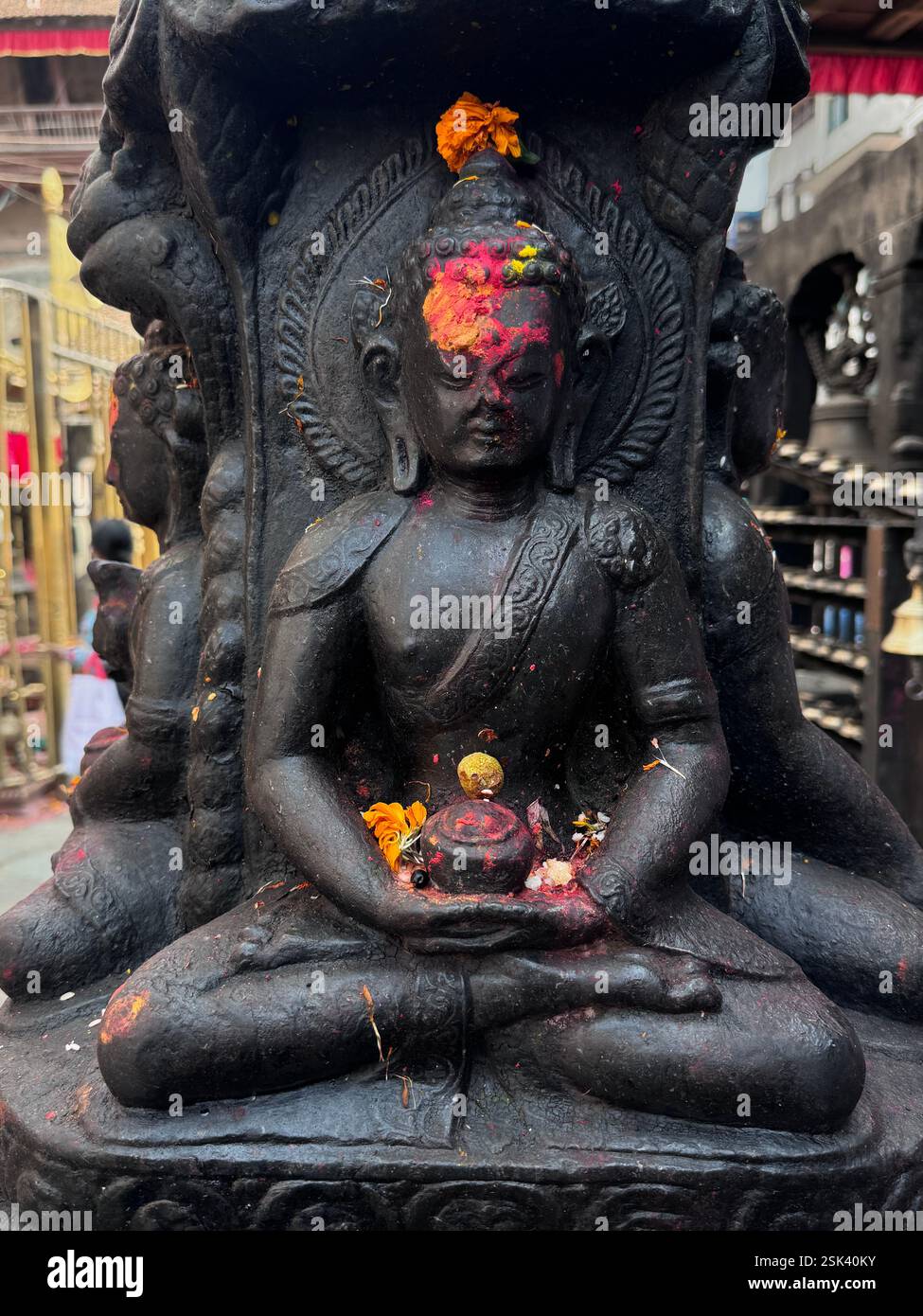 Sakyamuni Buddha statue in Durbar Square - Kathmandu, Nepal Stock Photo ...