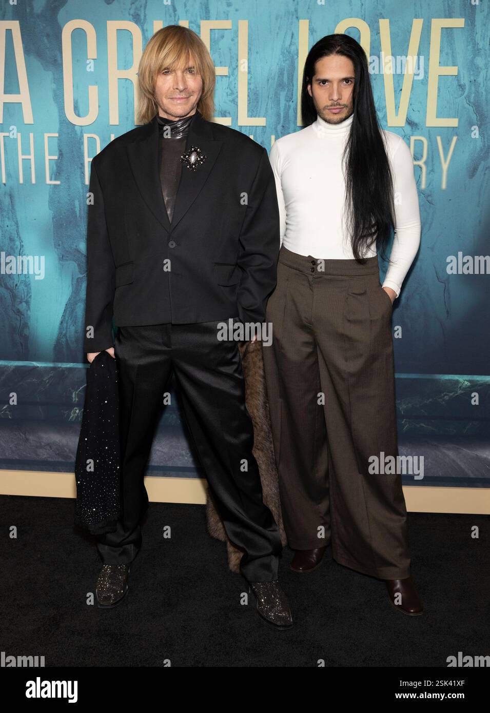 Marc Bouwer, left, and Pedro Oberto attend the premiere of "A Cruel ...