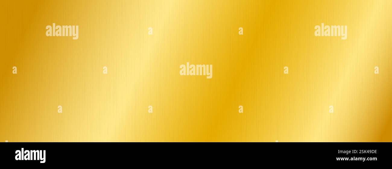 Golden metallic gradient texture. Gold metal foil background. Wide ...