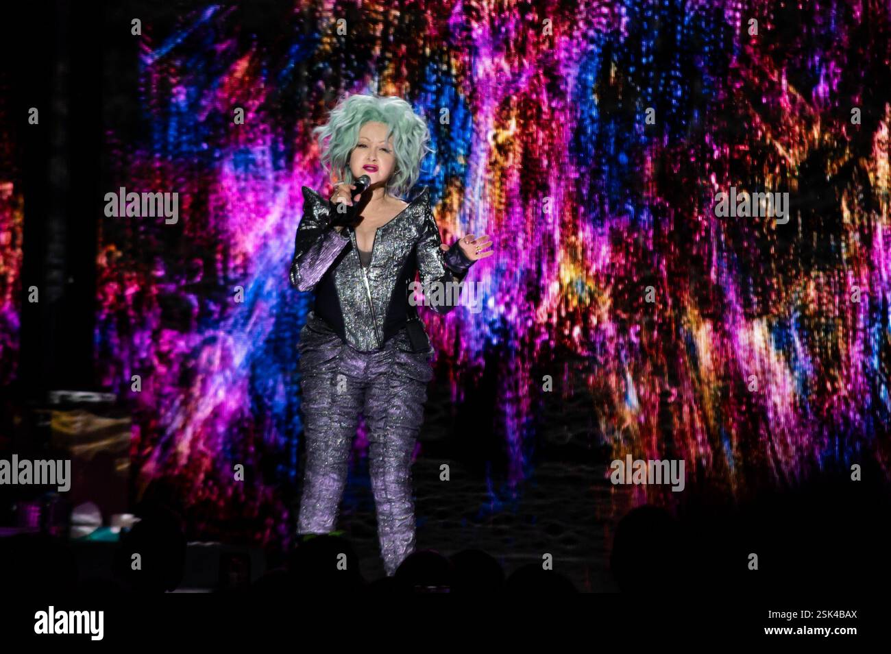 London, United Kingdom. 11th February 2025. Cyndi Lauper hits the O2 ...