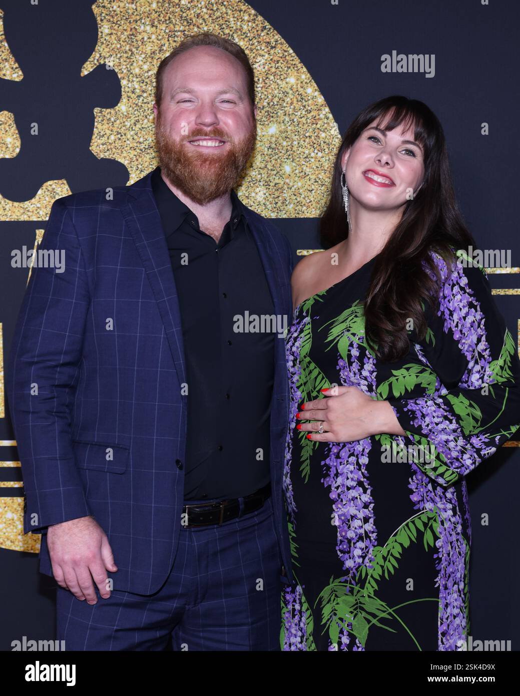 Hollywood, California, USA. 7th February, 2025. Josh Walsh and wife ...