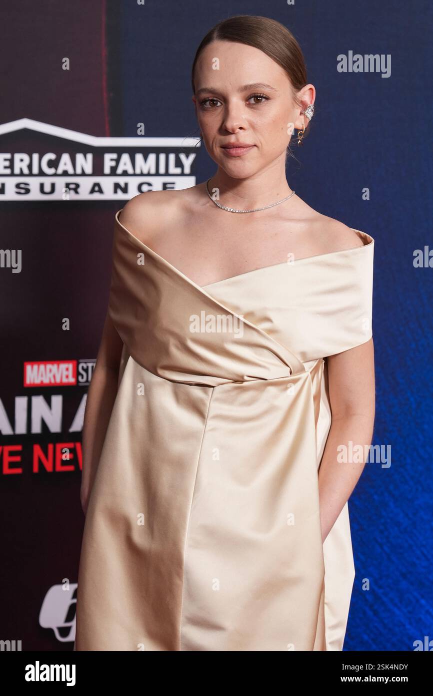 Shira Haas arrives at the premiere of "Captain America: Brave New World ...