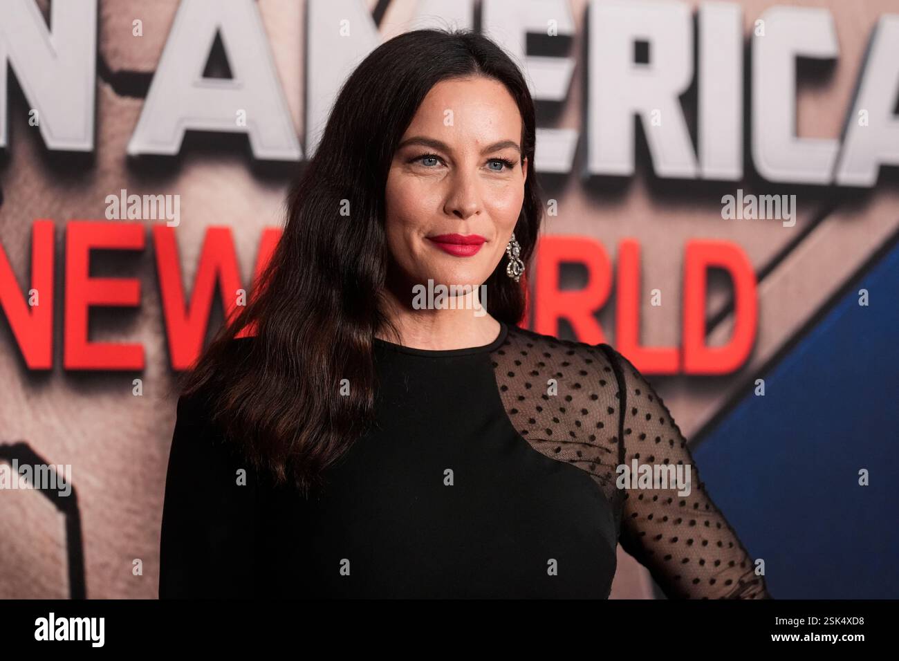 Liv Tyler arrives at the premiere of "Captain America: Brave New World ...