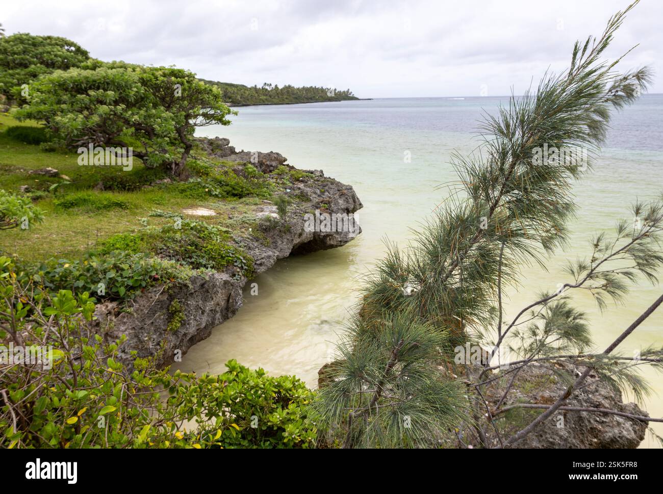 Beautiful beach and coastline at Luecila, in Lifou Island, Loyalty ...