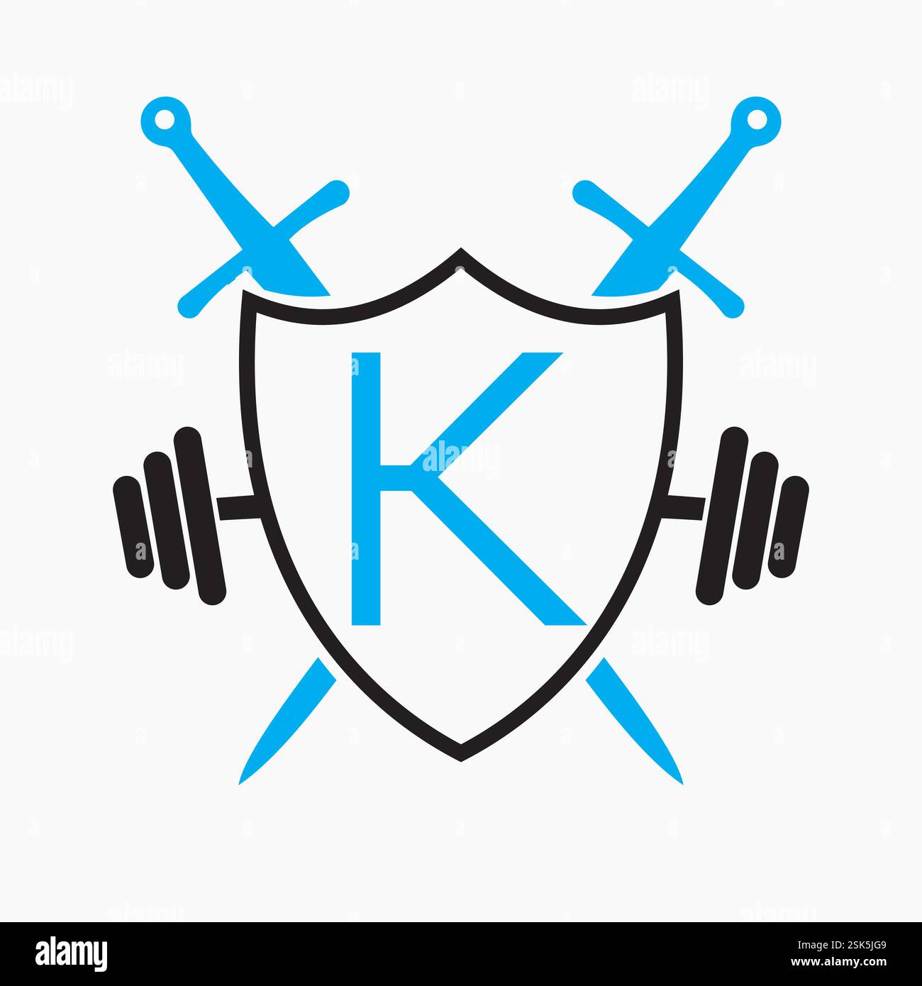 Initial Letter K Warrior Logo Design Concept For Security, Safety and ...