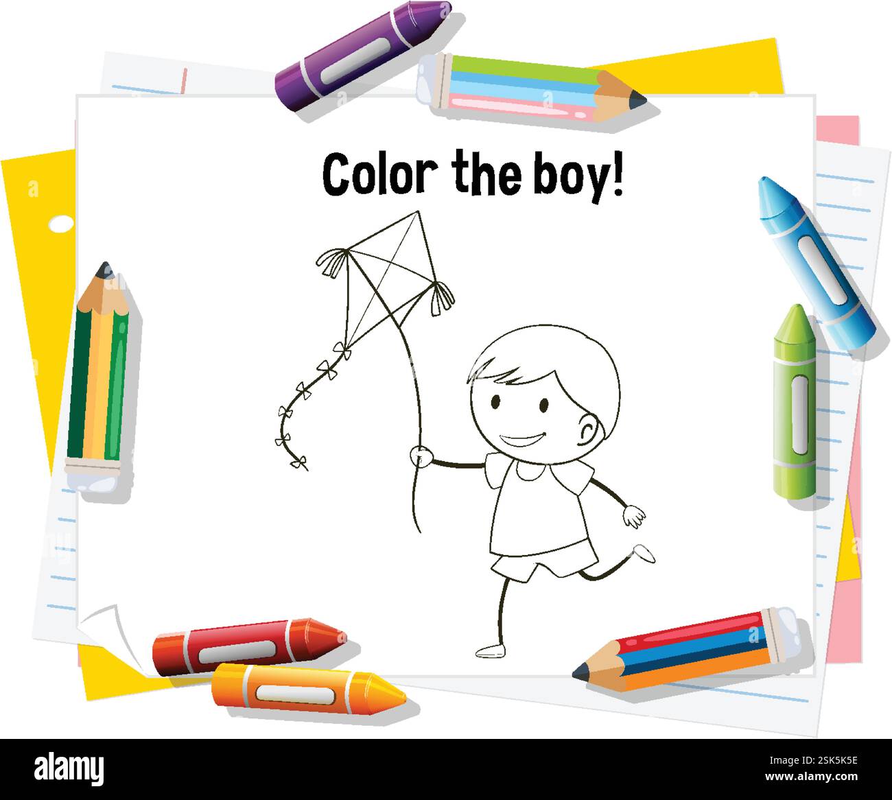 Flying paper boy Cut Out Stock Images & Pictures - Alamy