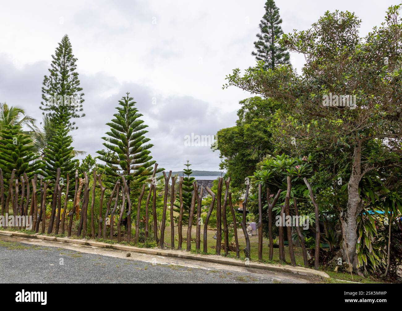 View of a traditional fence in Lifou Island, Loyalty Islands, New ...