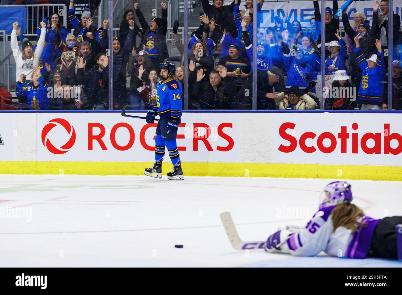 Toronto Sceptres' Renata Fast (14) celebrates her game-winning goal in ...