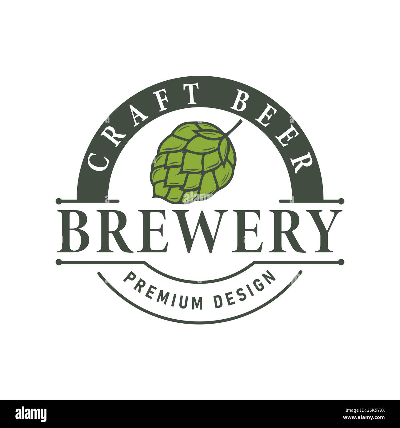 Brewery logo design Template Craft beer badge Vintage Retro drink ...