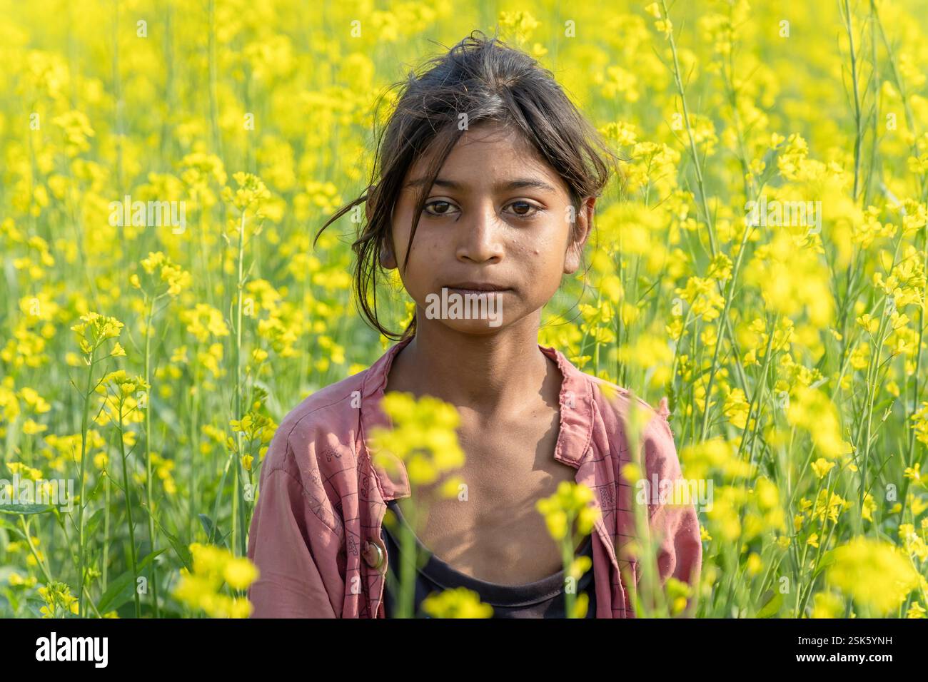 poor malnutrition village girl living below poverty line holding baby ...