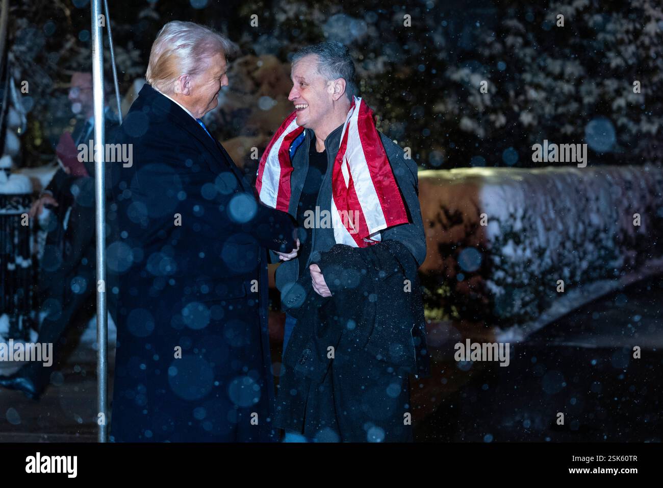 President Donald Trump, greets Marc Fogel at the White House, Tuesday ...