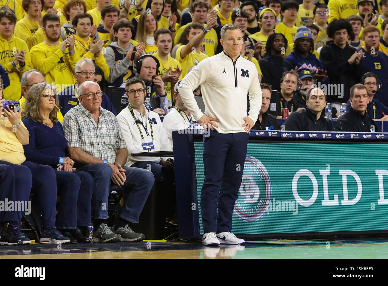 ANN ARBOR, MI - FEBRUARY 11: Michigan Wolverines head coach Dusty May ...