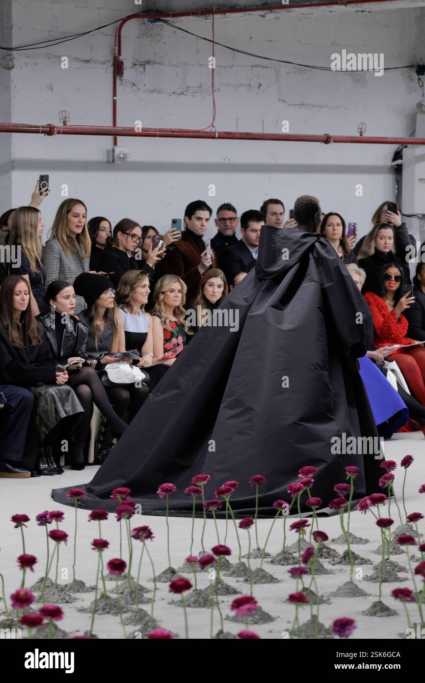 New York, USA. 10th Feb, 2025. A model is seen on the catwalk at the ...