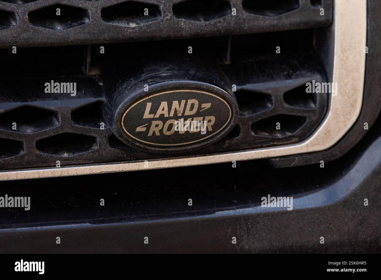 Copenhagen, Denmark. 06th Feb, 2025. The logo of Land Rover is seen on ...
