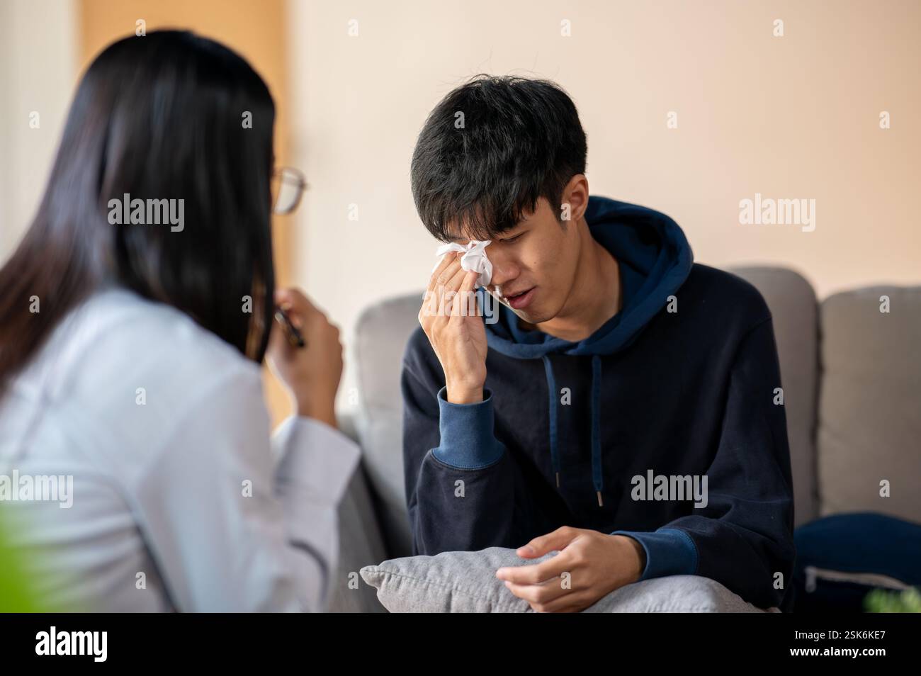 Man experiencing mental breakdown talks hi-res stock photography and ...