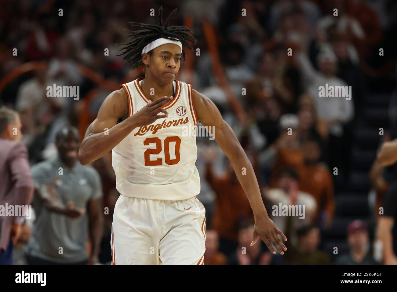 AUSTIN, TX - FEBRUARY 11: Texas Longhorns guard Tre Johnson (20 ...