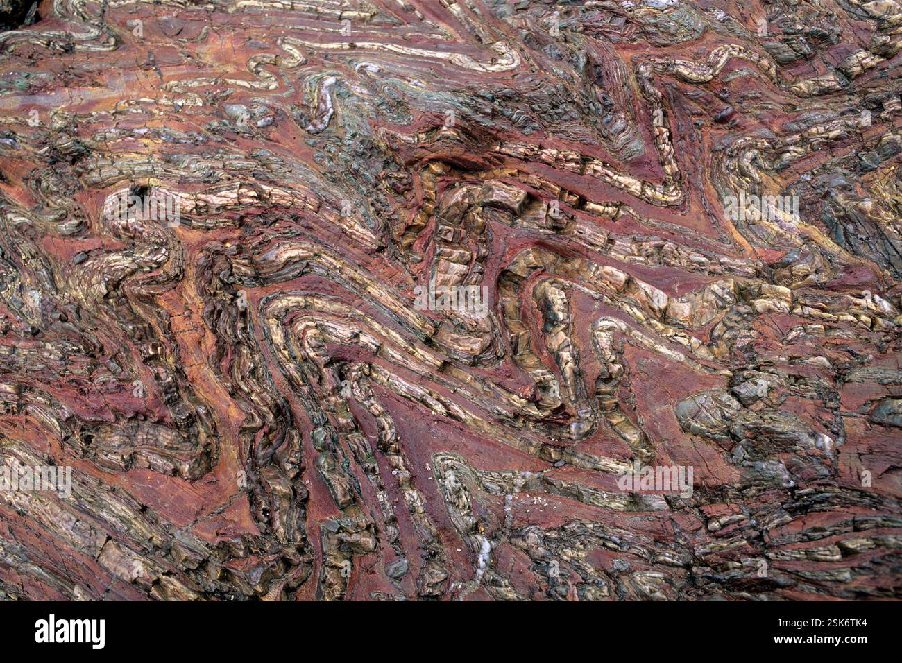 Folds in metamorphic rock. Metamorphic rocks are formed when heat and ...