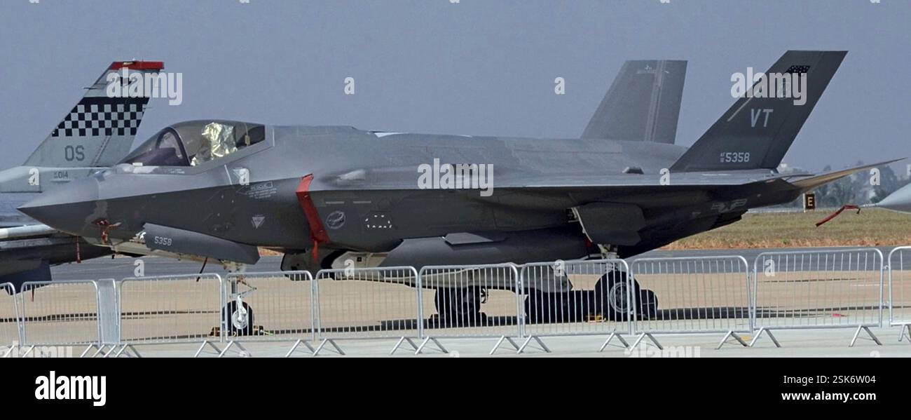 F35A on display at Aero India ,in Bengaluru, India, at the Yelahanka ...