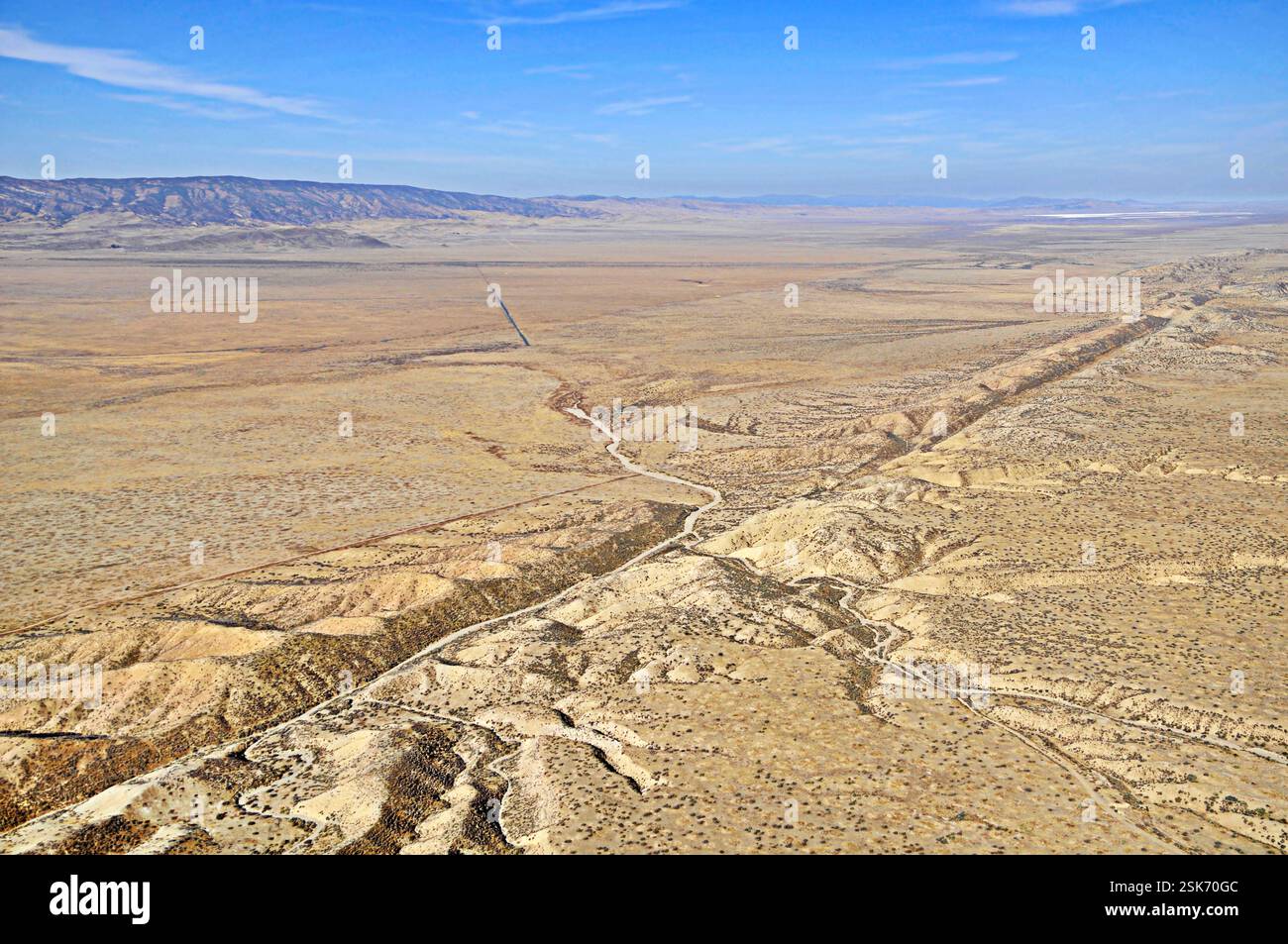 Aerial photograph of the San Andreas fault, California, USA. The San ...