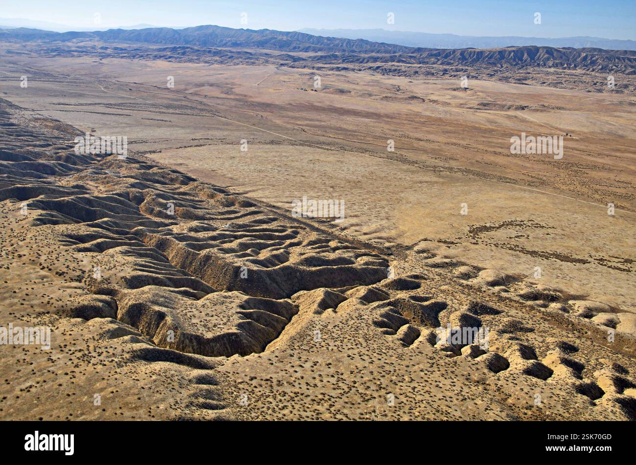 Aerial photograph of the San Andreas fault, California, USA. The San ...