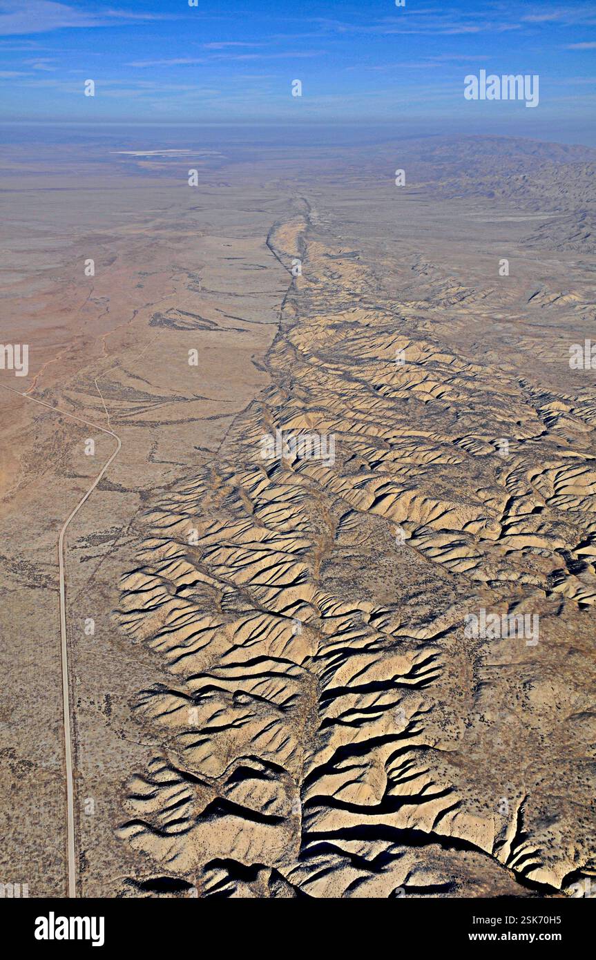 Aerial photograph of the San Andreas fault, California, USA. The San ...