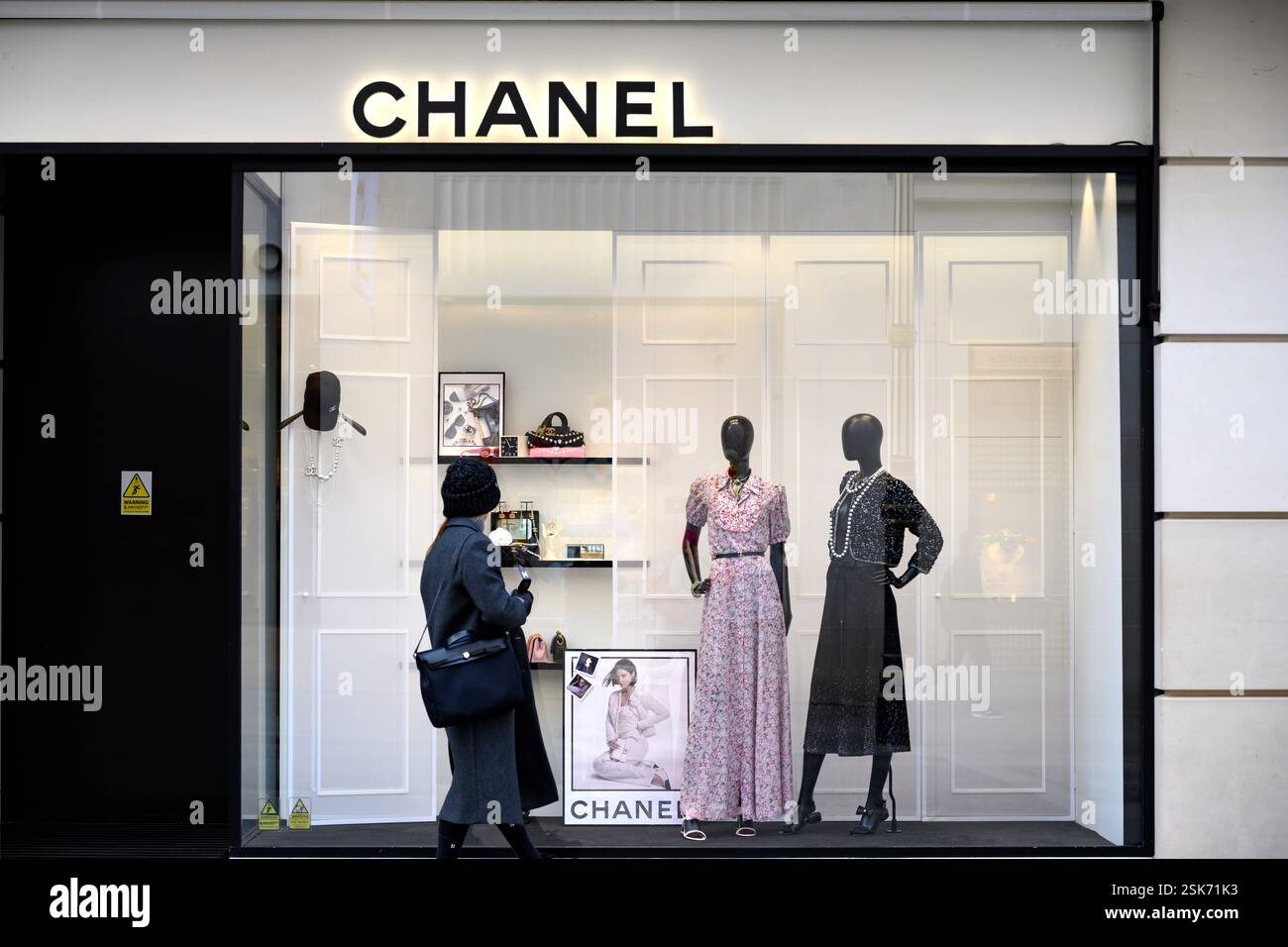 Chanel, New Bond Street, the prestigious French brand selling luxury ...